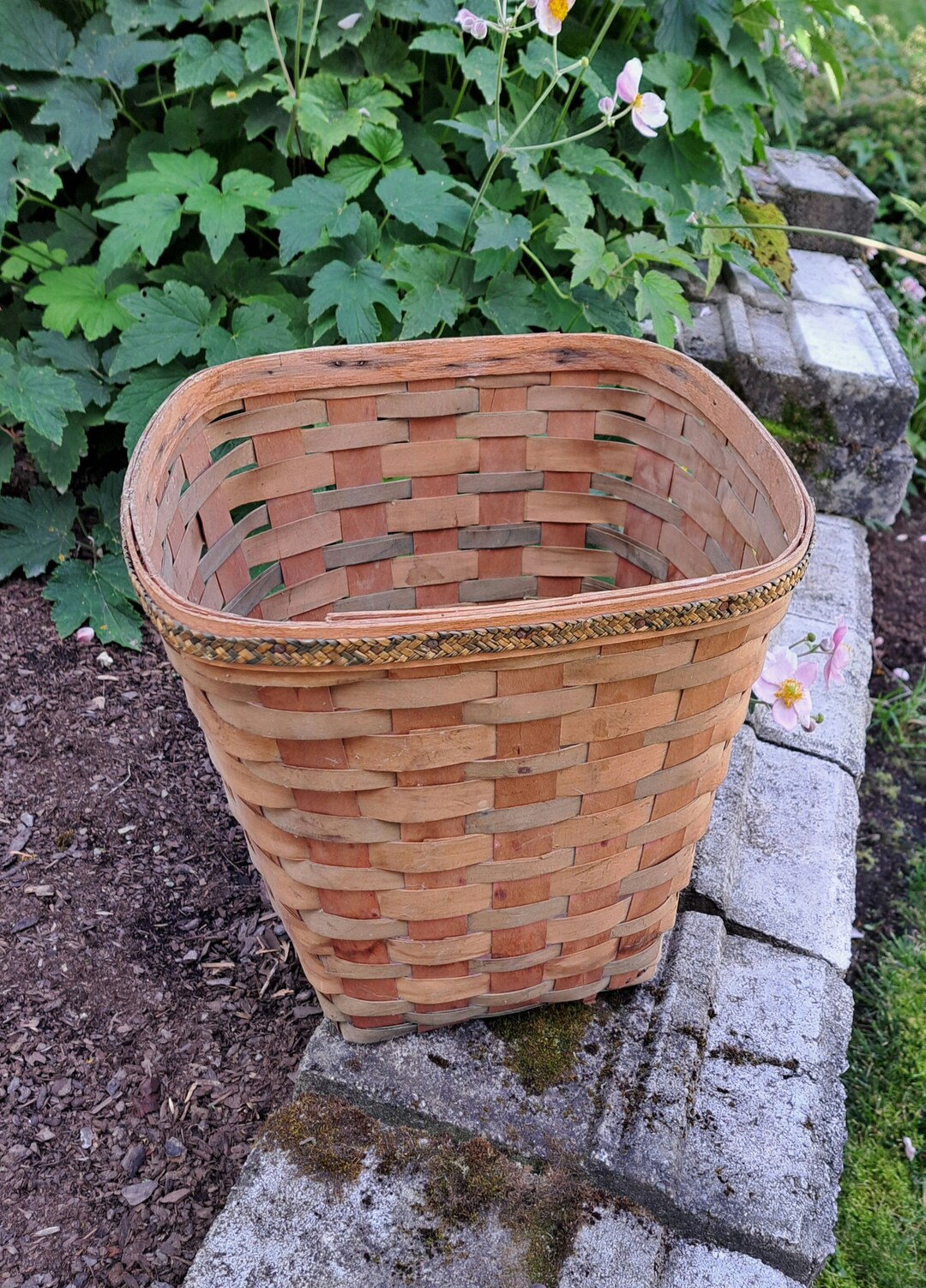 Primitive Handmade Splint-weave Harvest Basket, Rural Americana, Fall ...