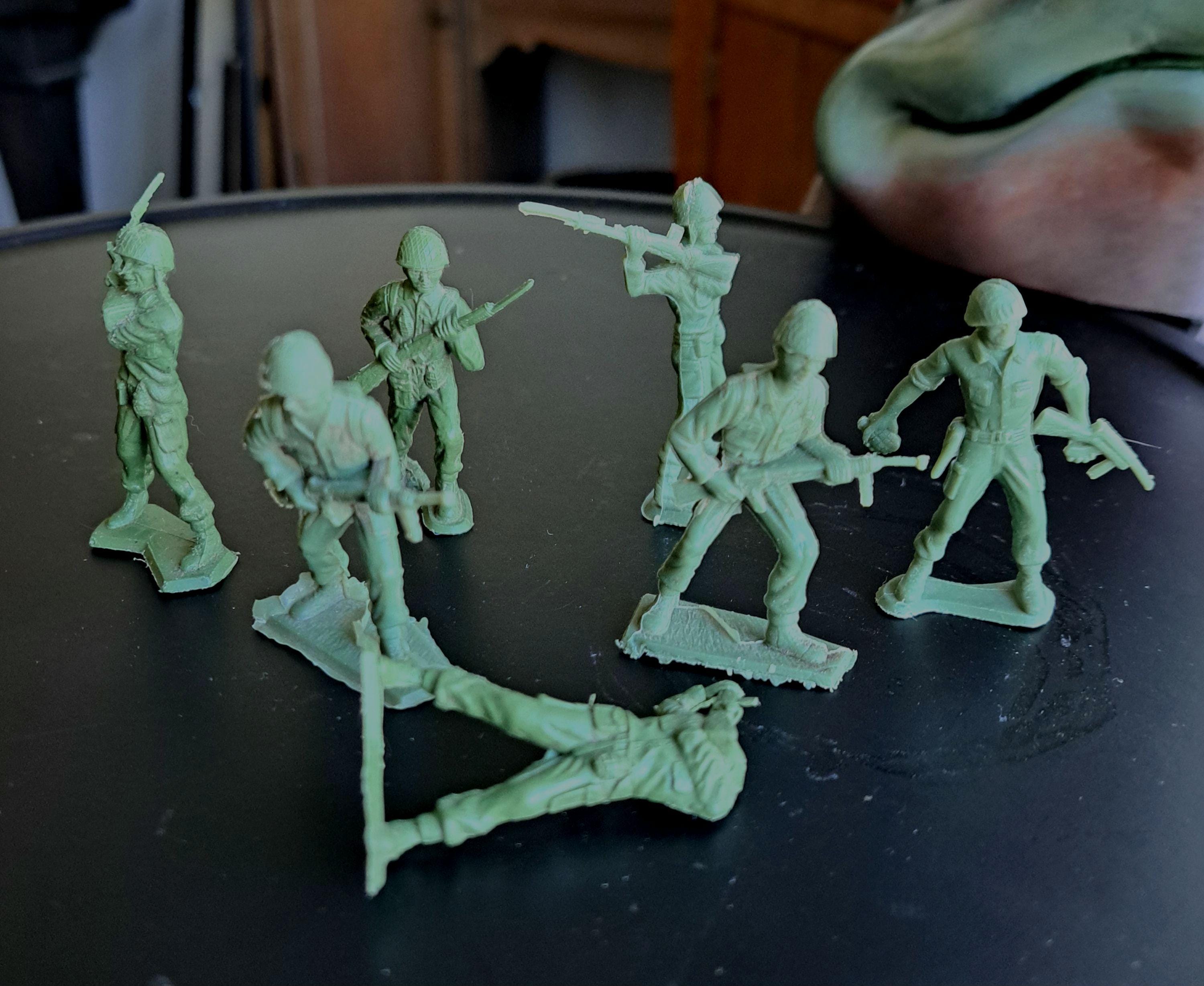 Vintage Marx Plastic Army Men, Assorted Toy Figures, Mid-century ...