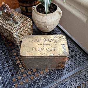 Antique 1910 Dixie Queen Tobacco Tin, Dated Tax Stamp, Collectible ...