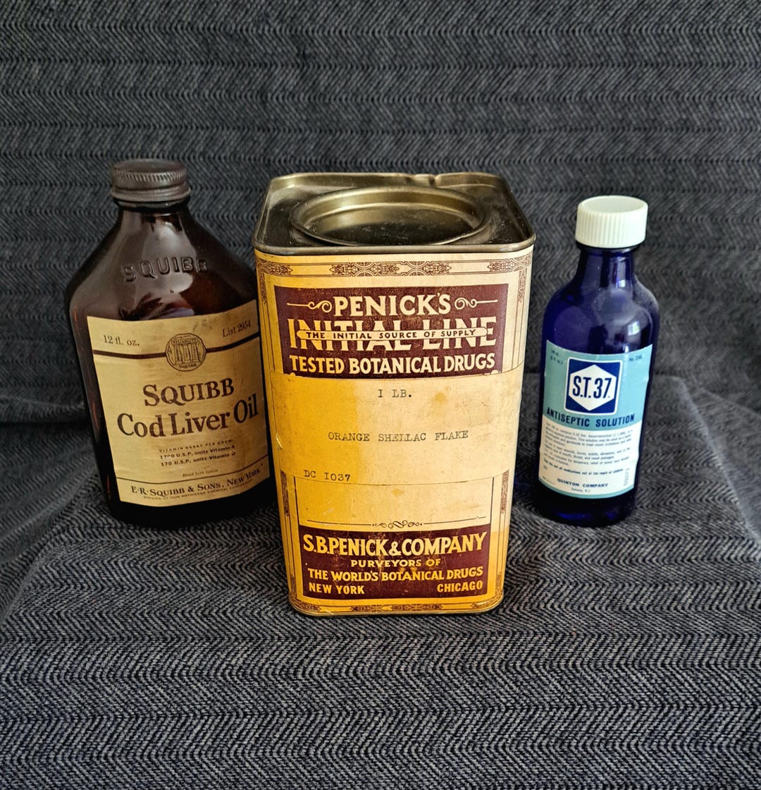 Assorted Medication Bottles/containers, Ca 1930-1960, Vintage ...