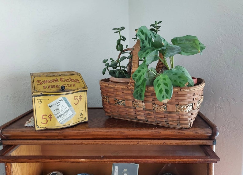 Vintage Splint Weave Single-handle Gathering Basket Mid 20th - Etsy