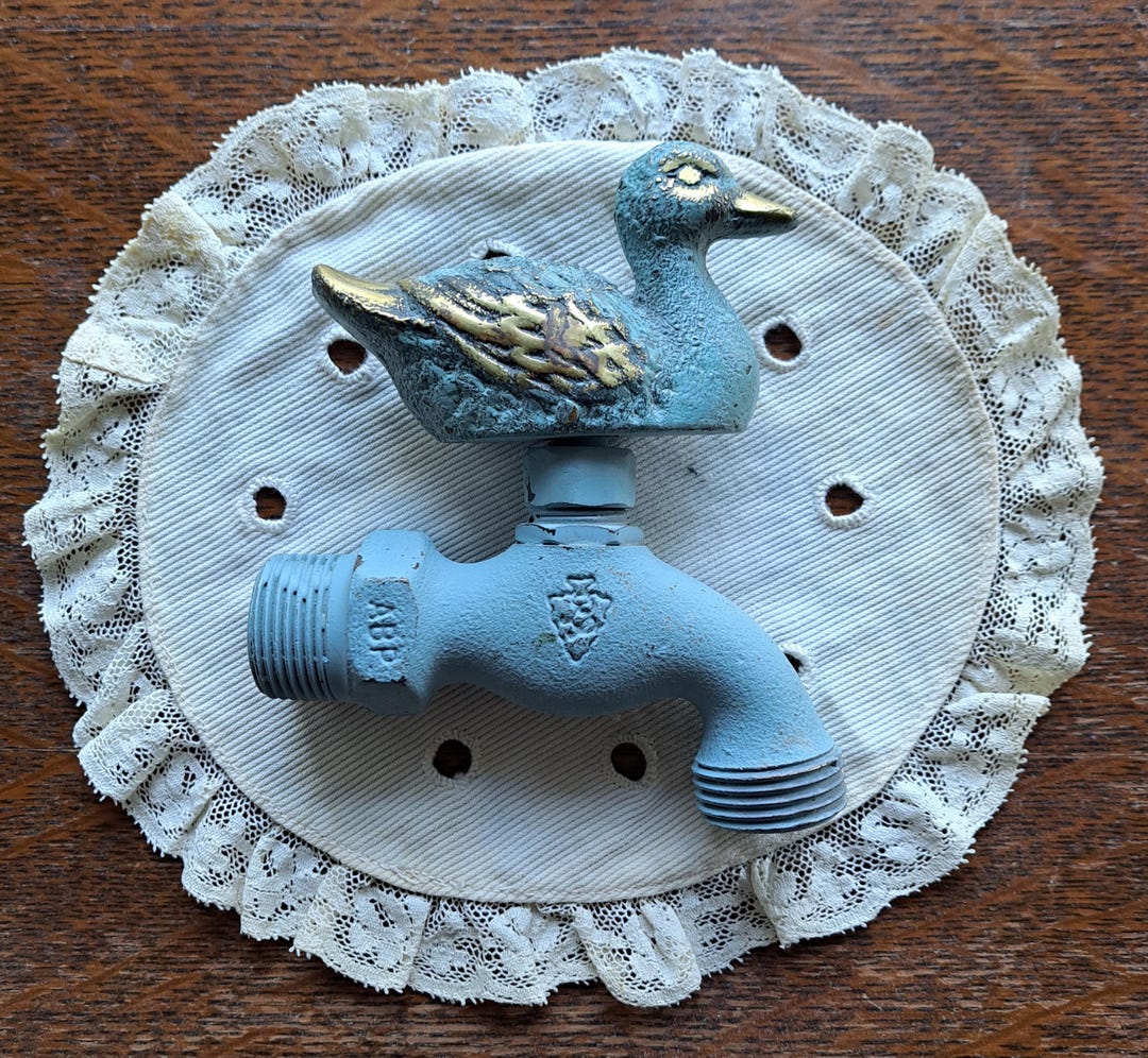 Vintage Solid Brass Duck Faucet Handle & Spigot, Farmhouse Decor ...
