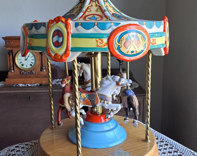 Vintage Tobin Fraley Musical Carousel, Willits Music Box, Limited ...