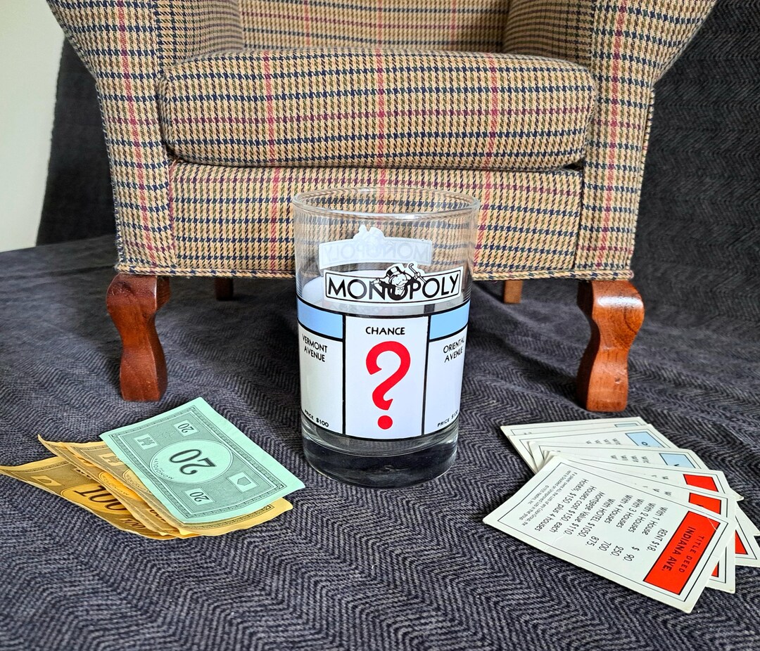 Vintage 1985 Arby's Monopoly 12 Ounce Tumbler, Reading Railroad to in ...