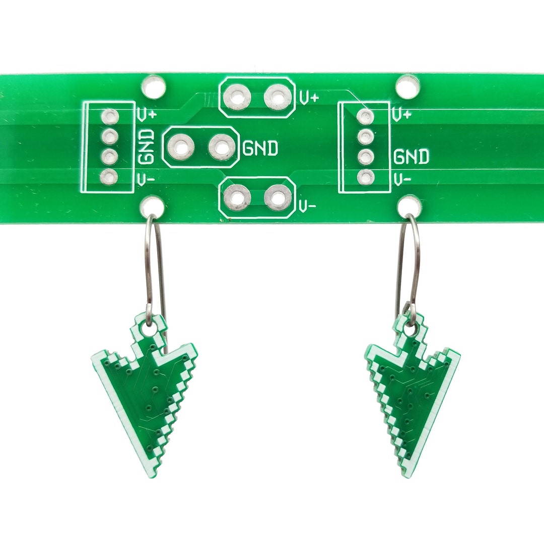 Mouse Cursor Circuit Board Earrings, Retro Computer Cursor Earrings ...