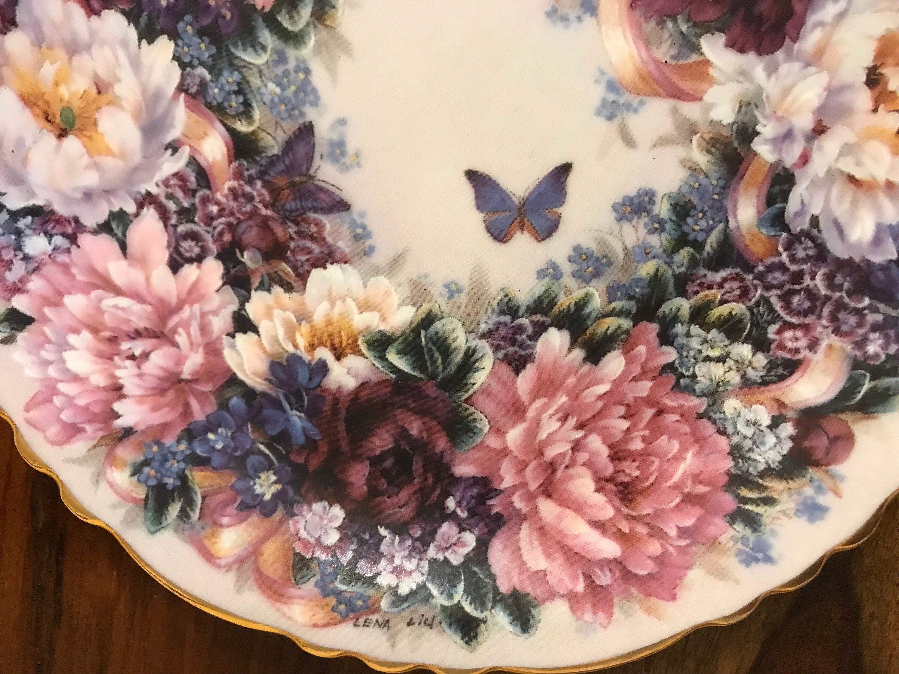 Floral Greetings From Lena Liu Collector Plates - Etsy