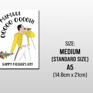 Funny Mothers Day Card - Mama Ooooh Freddie Mercury - Queen - Mama ...