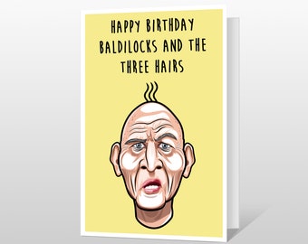 Bald Birthday Card - Etsy