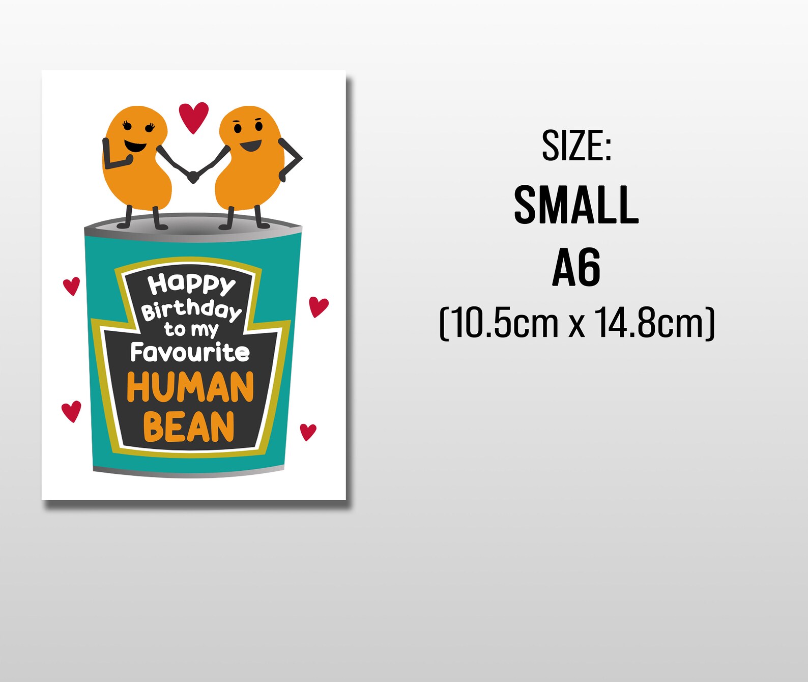 My Favourite Human Bean BIRTHDAY CARD Funny Baked Bean | Etsy UK