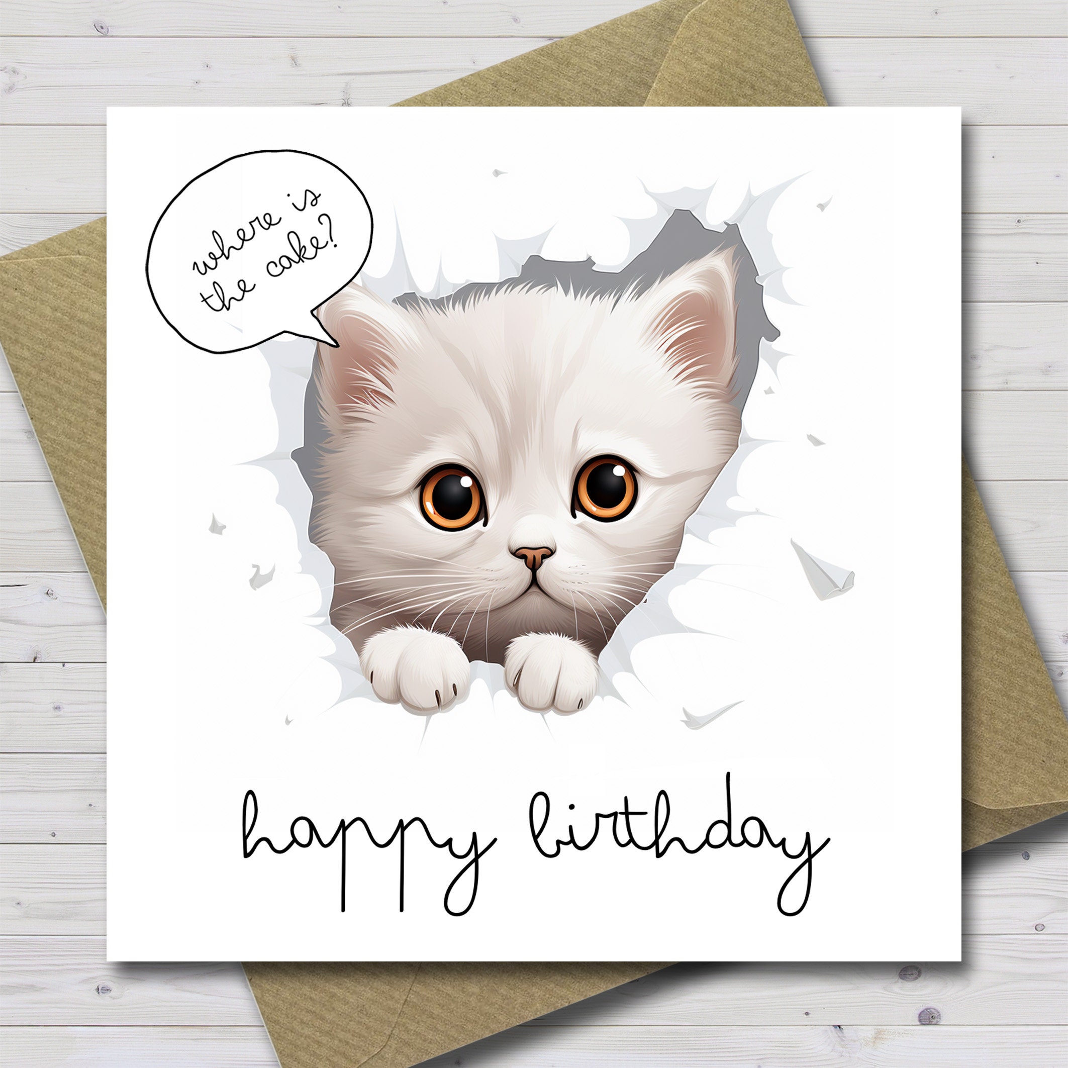 Cute Kitten Happy Birthday