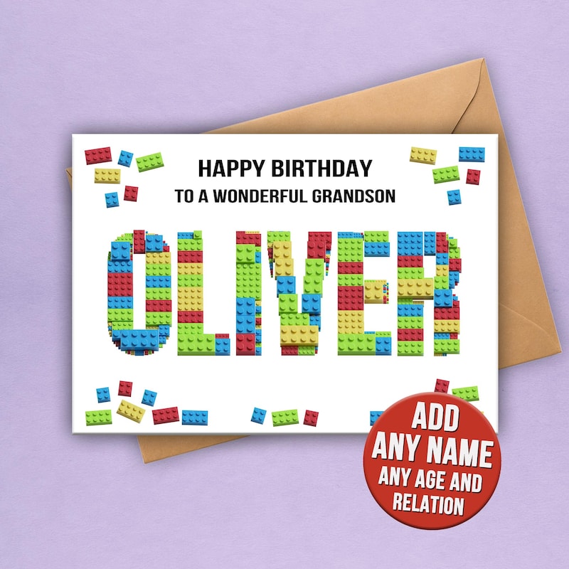 Legos Birthday Cards - Etsy UK