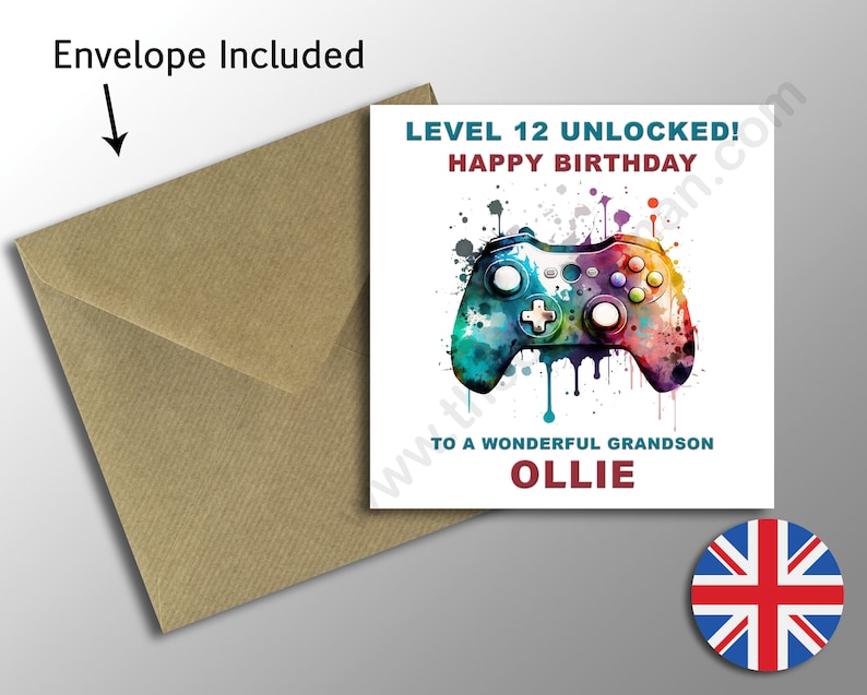 Personalised Gamer Birthday Card Boy Gamer Birthday Card for - Etsy