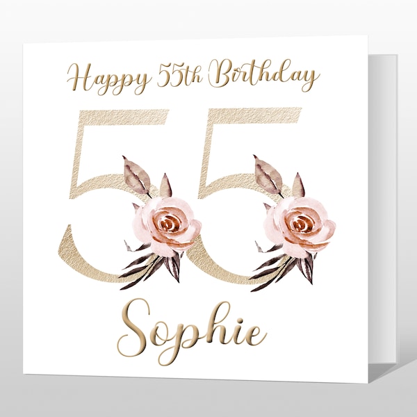 55th Birthday Card for Women - Etsy