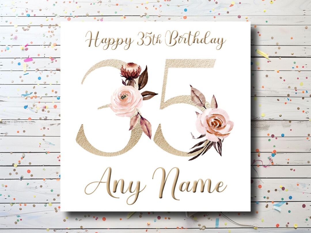 Personalised 35th Birthday Card Custom 35 Birthday Card for Daughter ...
