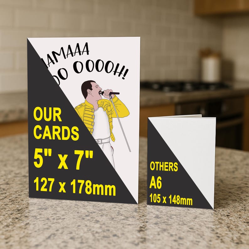 Funny Mothers Day Card for Mum, Mama Ooooh Freddie Mercury Inspired ...
