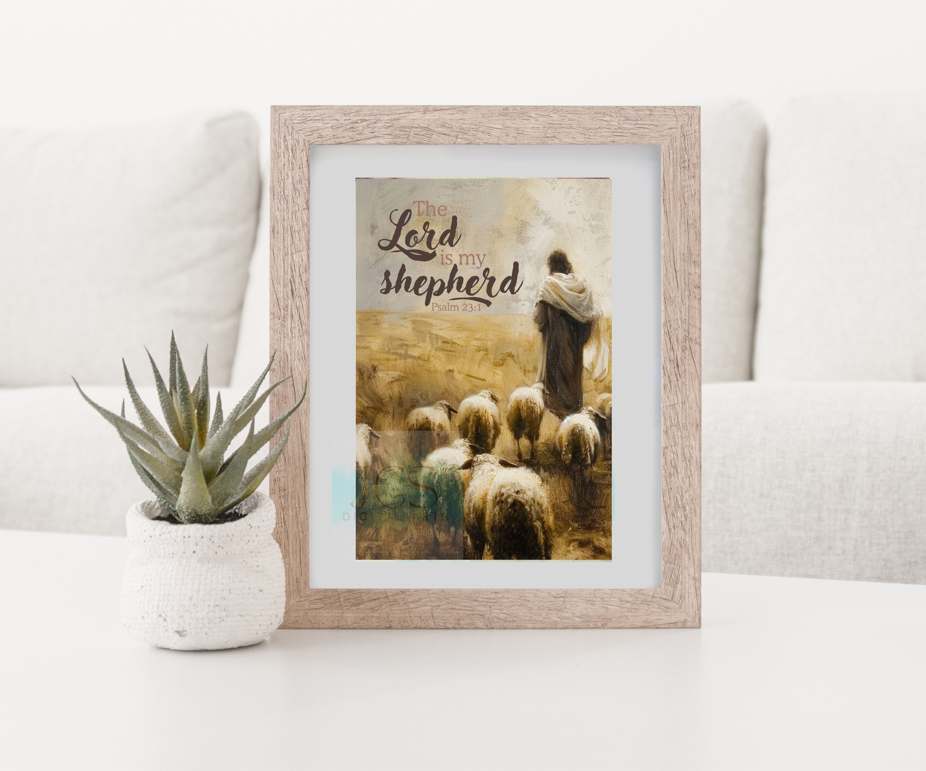 The Lord is My Shepherd Christian Art Gods Hands Inspirational Art ...