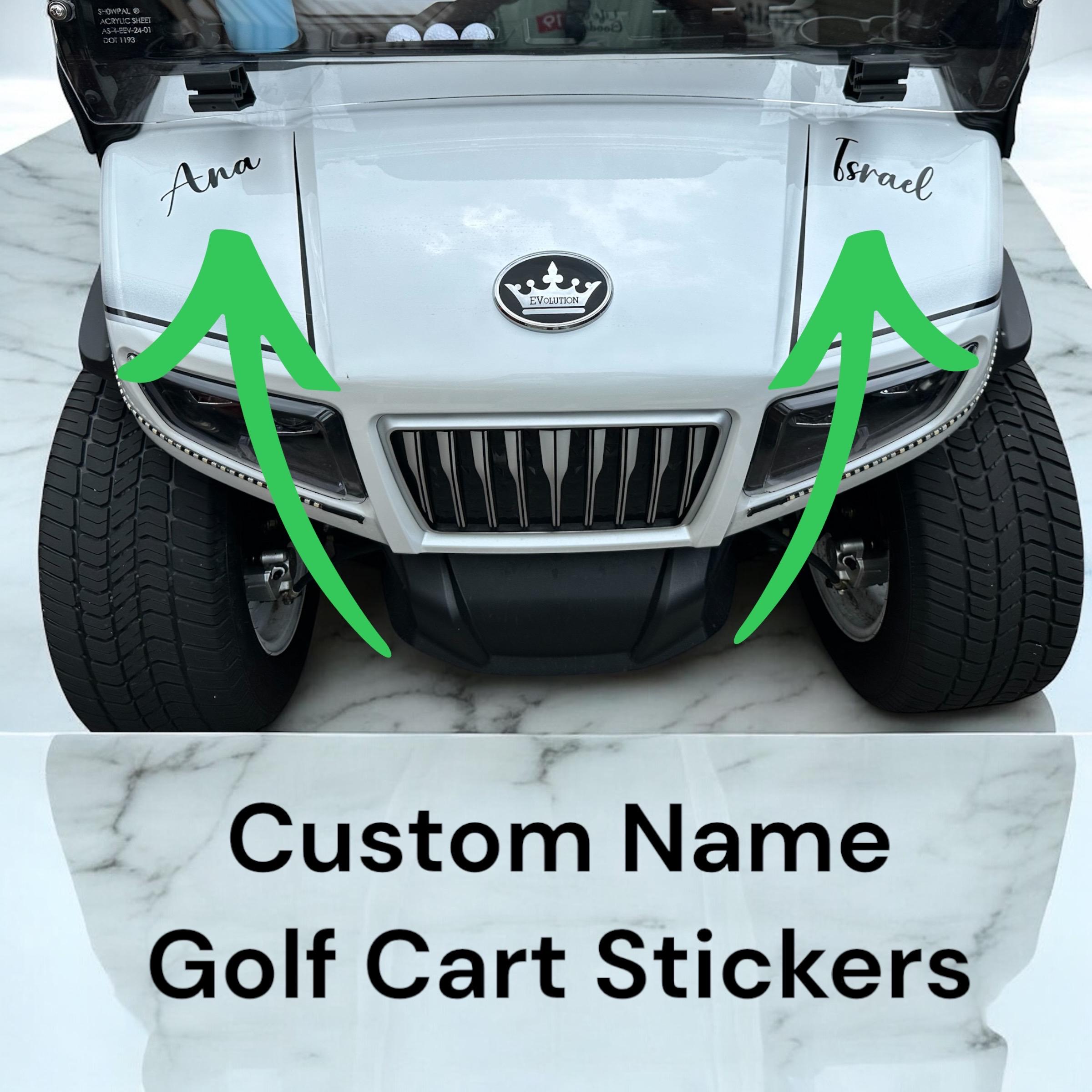 Custom Golf Cart Name Decal: 4.5" Personalized Vinyl Sticker - Etsy