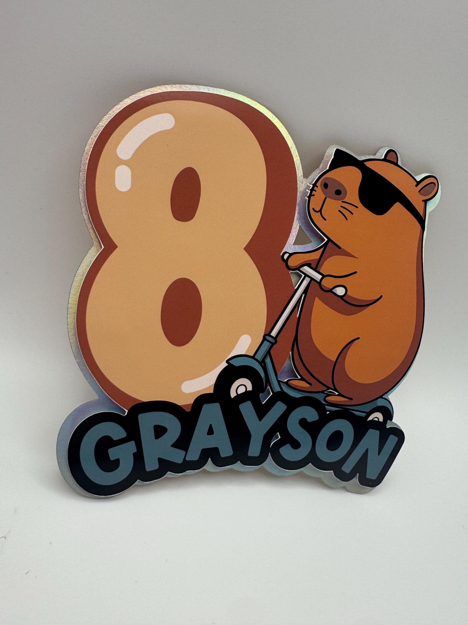 Personalized Capybara Cake Topper: Scooter Birthday Party Decoration - Etsy