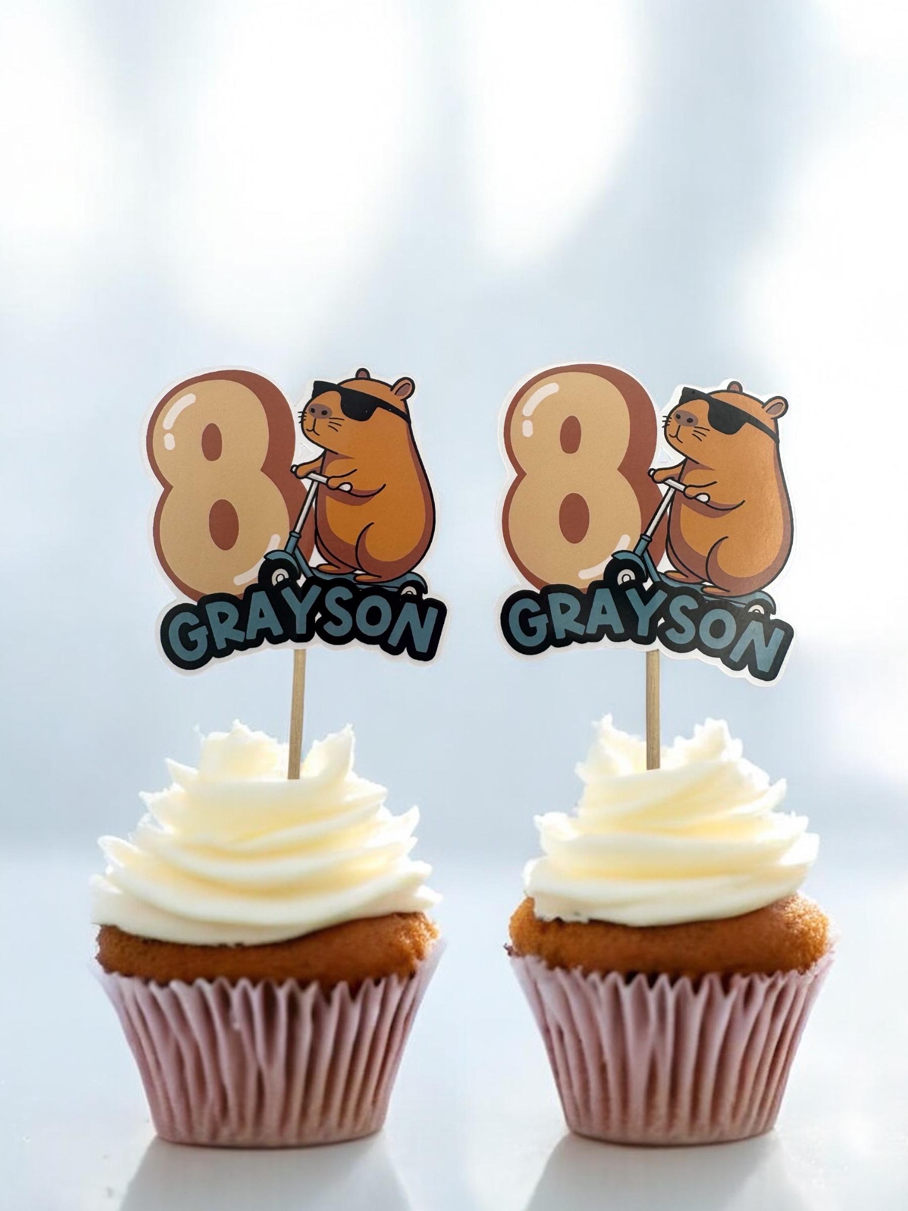 Personalized Capybara Cake Topper: Scooter Birthday Party Decoration - Etsy
