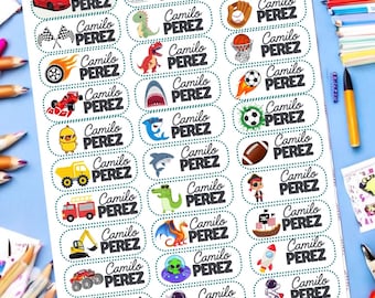 Soccer School Supply Labels, Personalized Name Labels, Waterproof ...