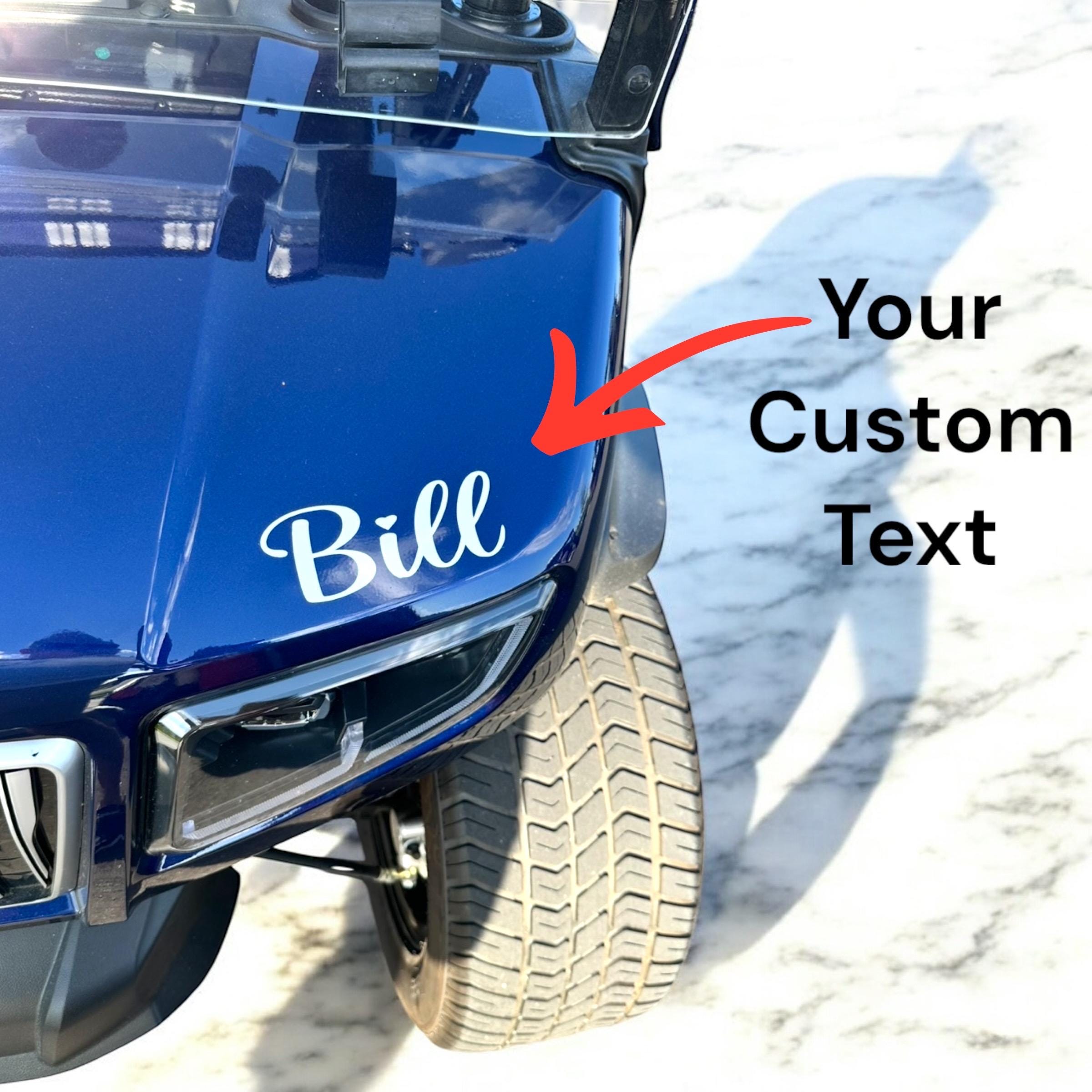 Custom Golf Cart Name Decal: 4.5" Personalized Vinyl Sticker - Etsy