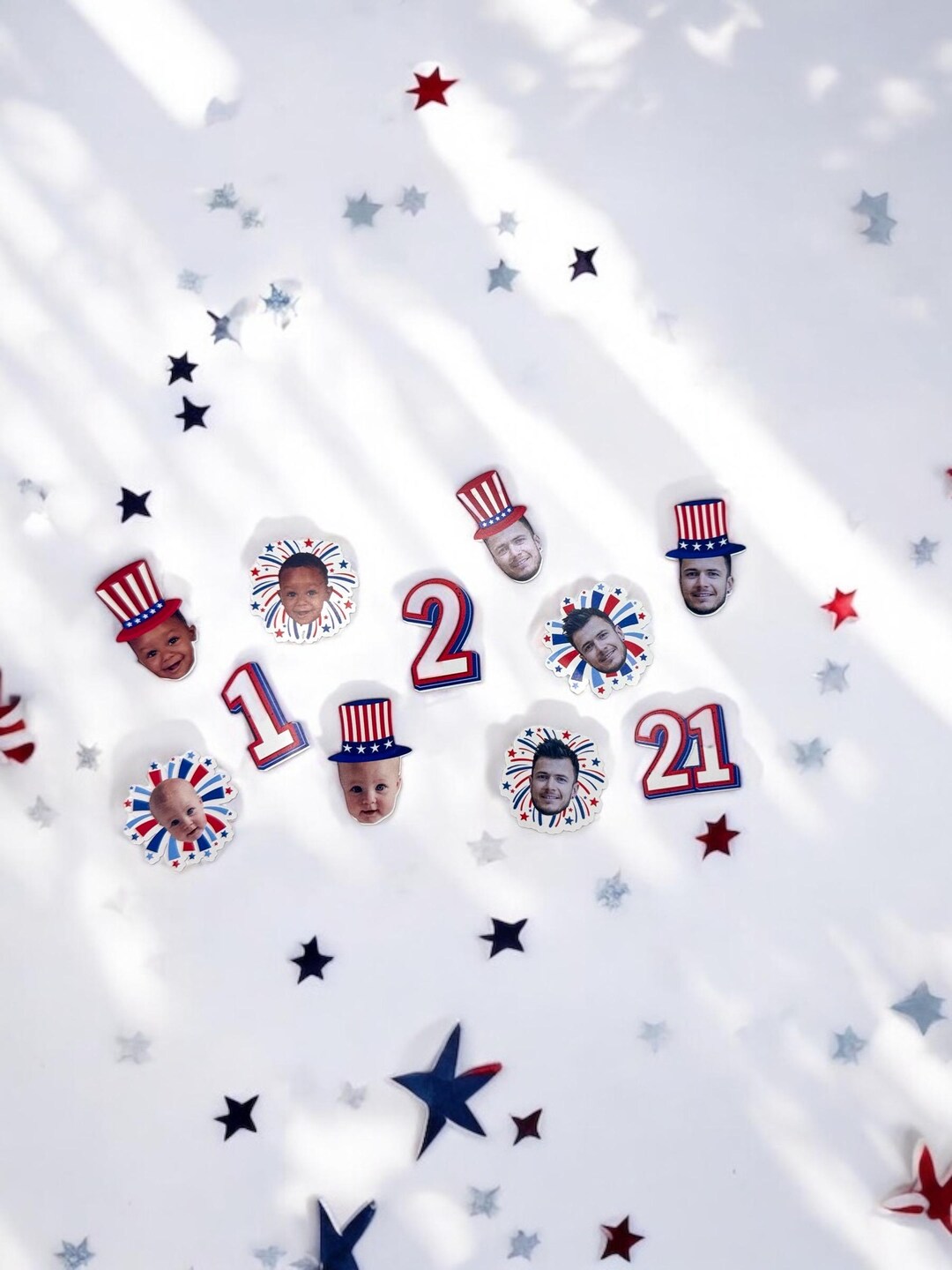 Custom Face 4th of July Confetti: Personalized Patriotic Party Decor ...