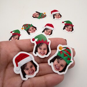 Personalized Christmas Face Confetti: Santa & Elf Hat Holiday Decor ...