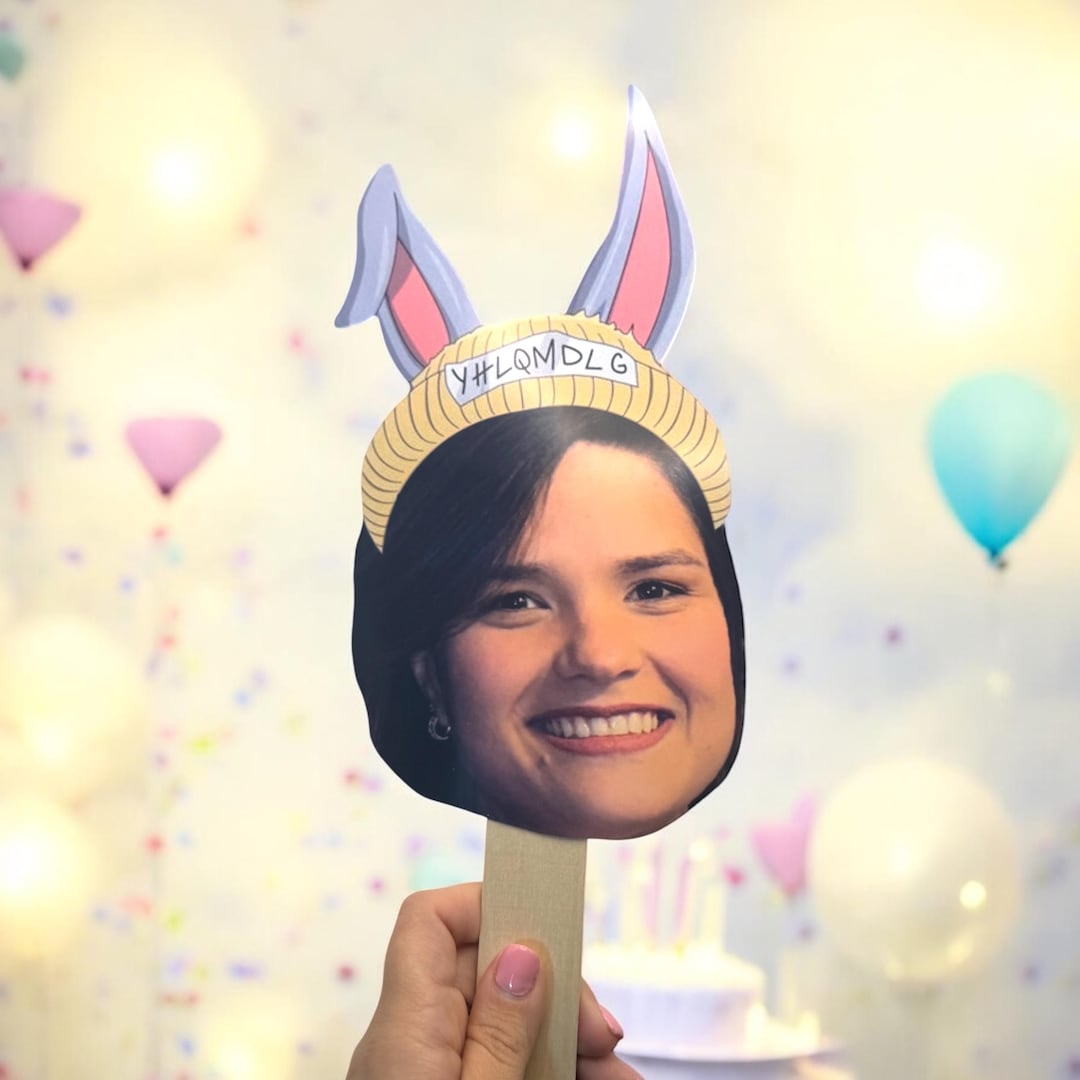 Custom Bad Bunny Face Prop: Personalized Party Photo Booth Cutout - Etsy