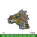 Quetzalcoatl Aztec Mayan God Machine Embroidery Design File for Hats ...