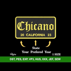 Customize Chicano Patch Embroidery Machine Design File for Hats ...