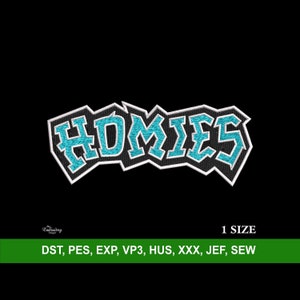 Homies Embroidery Machine Design File for Hat, Embroidery Designs ...