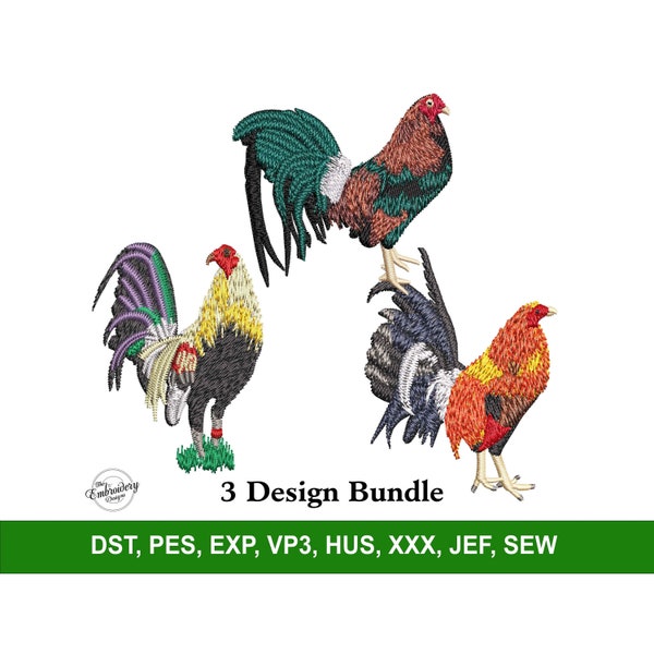 Rooster Embroidery - Etsy