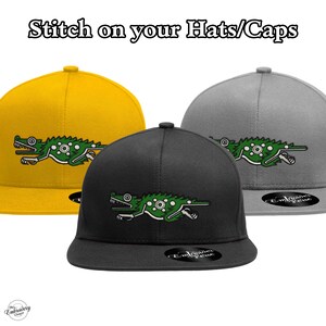 Cipactli Aztec Crocodile Machine Embroidery Design File for Hats ...