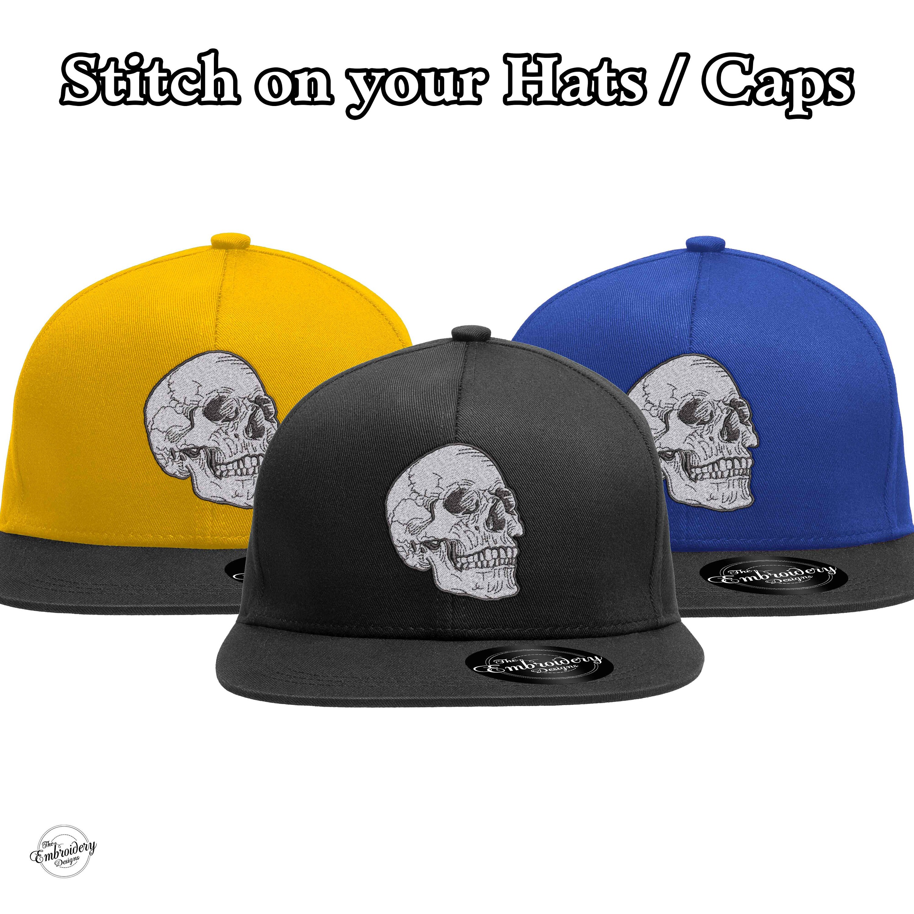 Anatomic Skull Machine Embroidery Design for Caps Trendy - Etsy