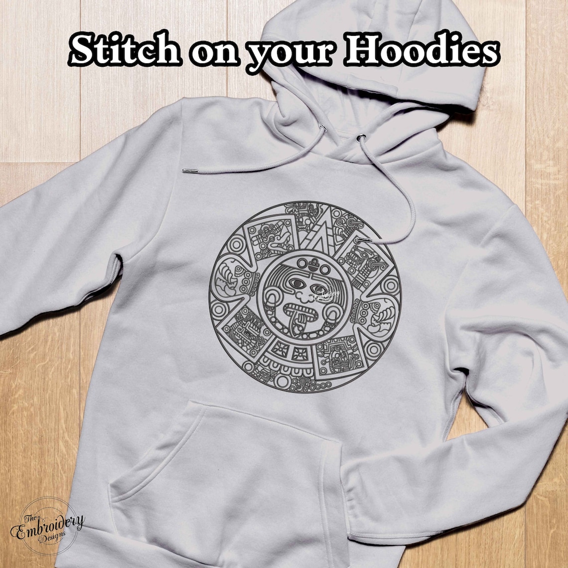 Aztec Mayan Calendar Machine Embroidery Design File Jacket - Etsy