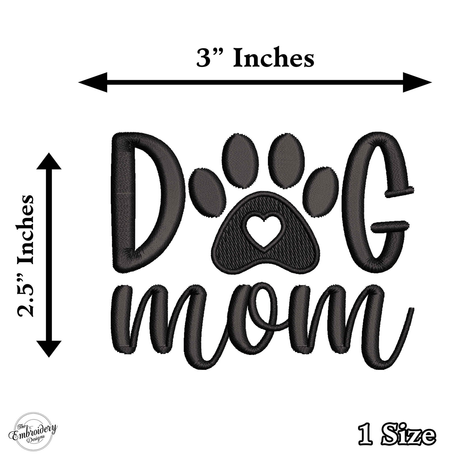 Dog Mom Embroidery Machine Design File for Hats, Trendy Embroidery ...