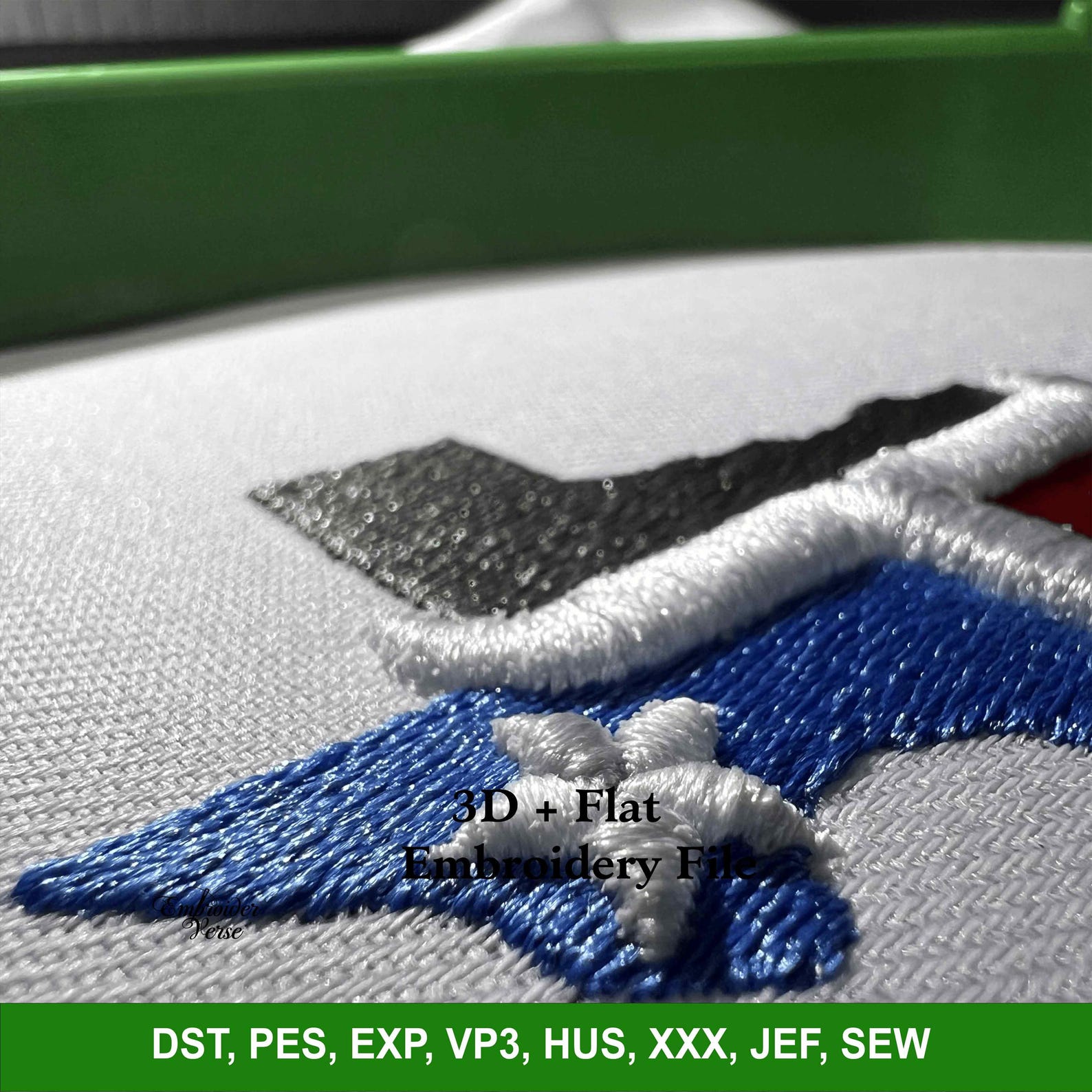 Texas State 3D & Puff Flat Embroidery Machine Design File for Hats ...