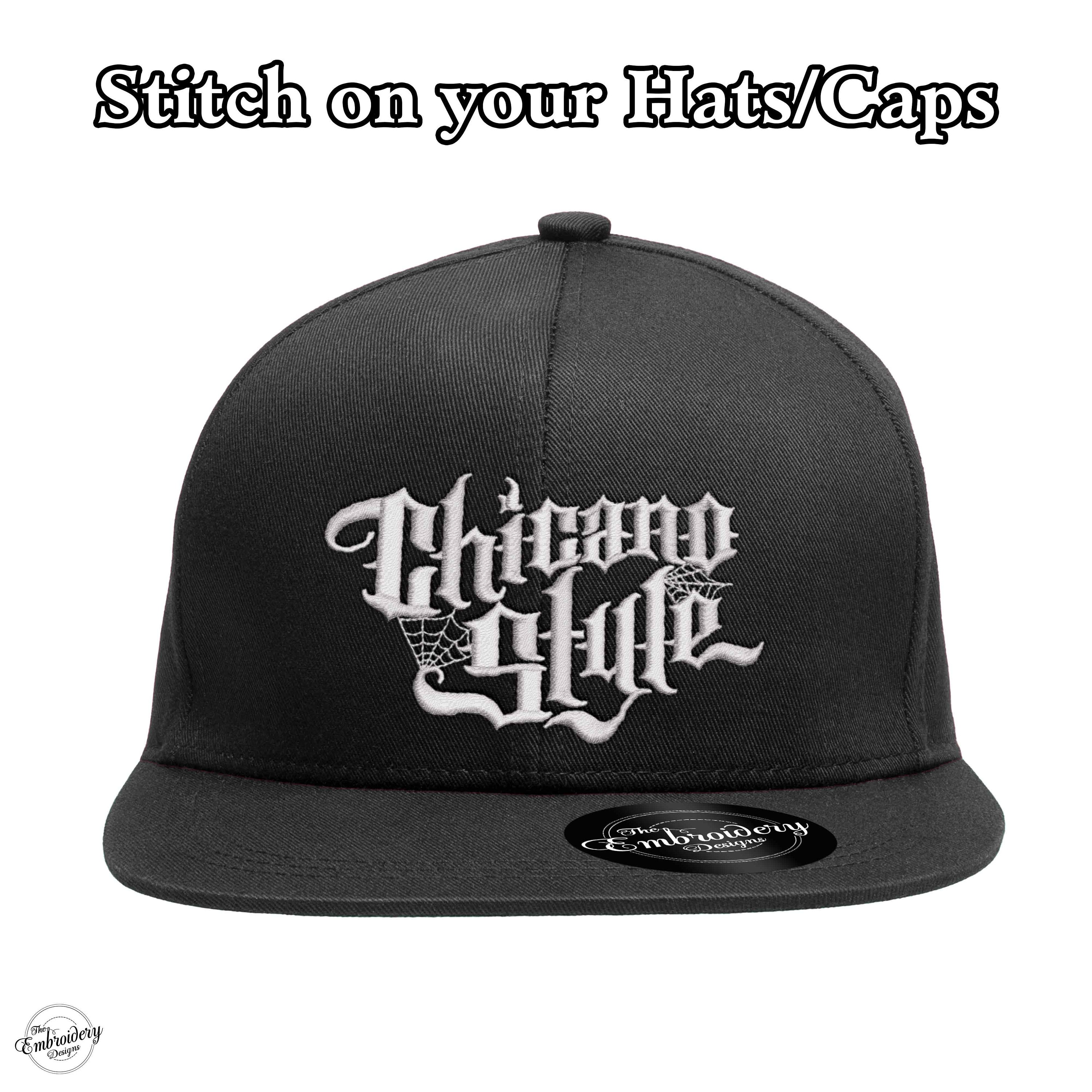 Chicano Style Halloween Embroidery Machine Design File for Hats ...