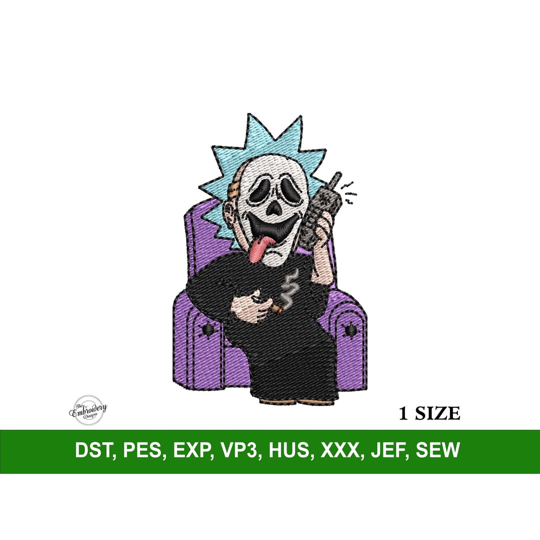 Wassup Funny Scary Face Embroidery Machine Design File for Hats ...