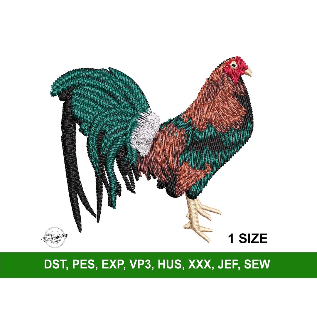 Rooster Embroidery Machine Design Chicken Embroidery - Etsy