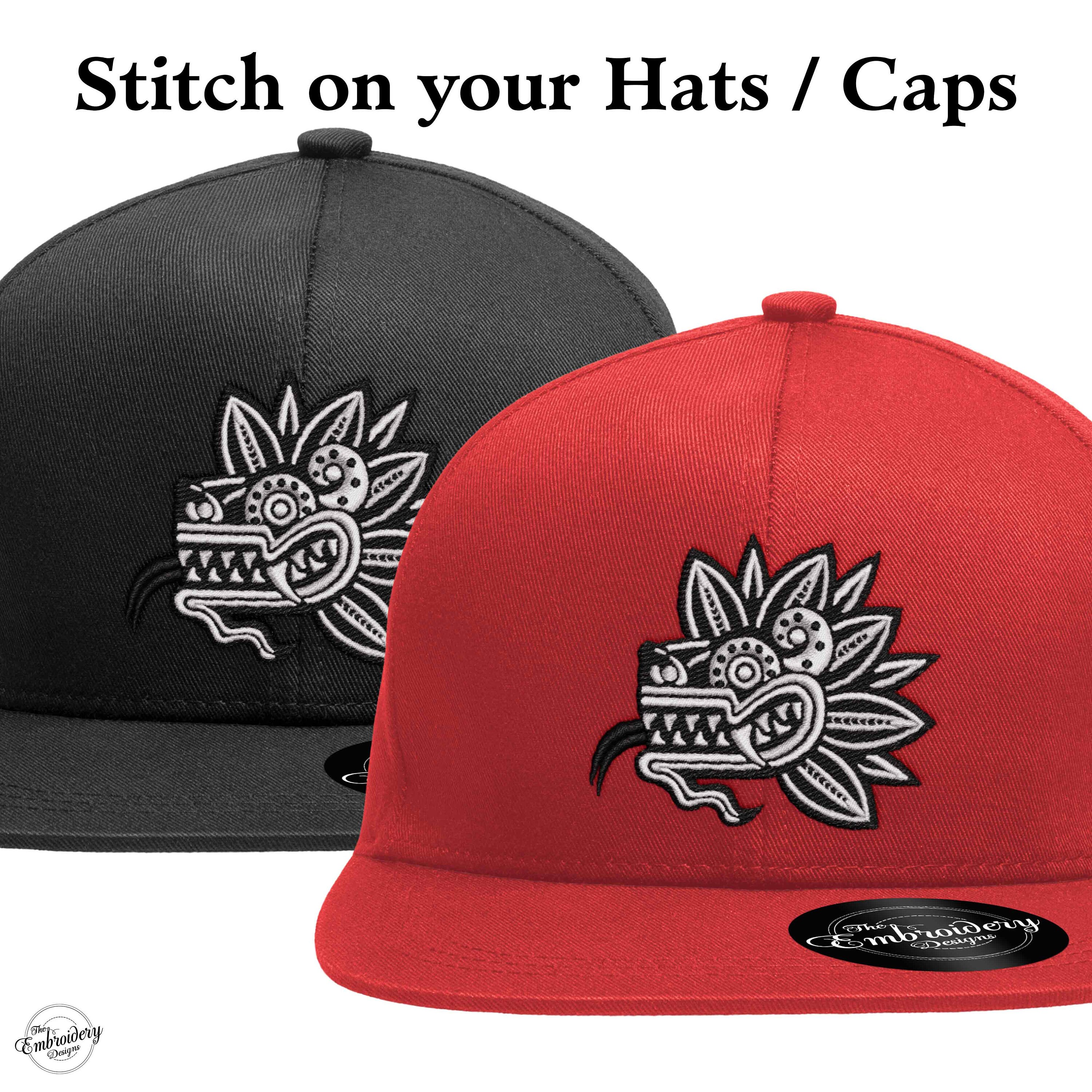 Quetzalcoatl Aztec Mayan Machine Embroidery Design File for Hats ...