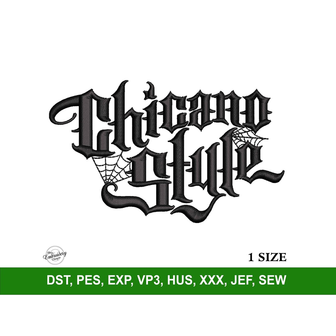 Chicano Style Halloween Embroidery Machine Design File for Hats ...