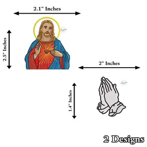 Jesus & Praying Hands Machine Embroidery Design File for Hat Front and ...
