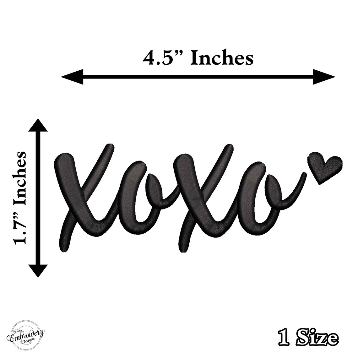 Xoxo Raised 3D Puff Machine Embroidery Design File for Hat, Embroidery ...
