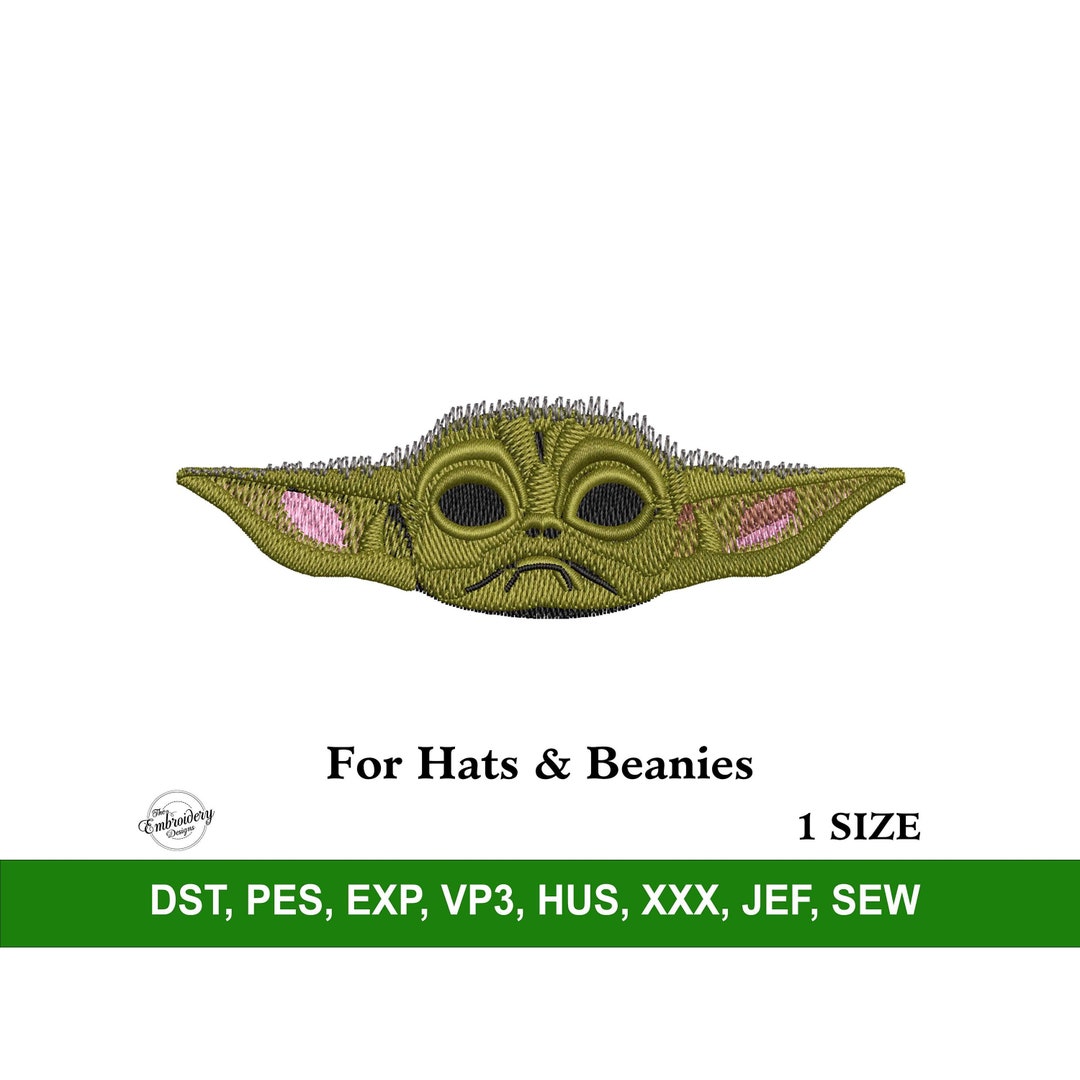 Cute Baby Alien Embroidery Machine Design File for Hats, Embroidery ...