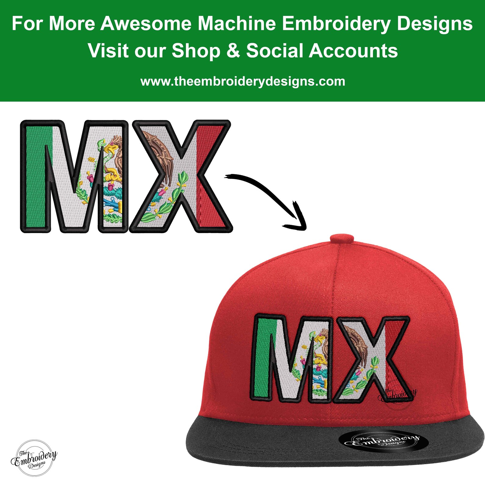 Cipactli Aztec Dragon Machine Embroidery Design File for Hats, Trendy ...