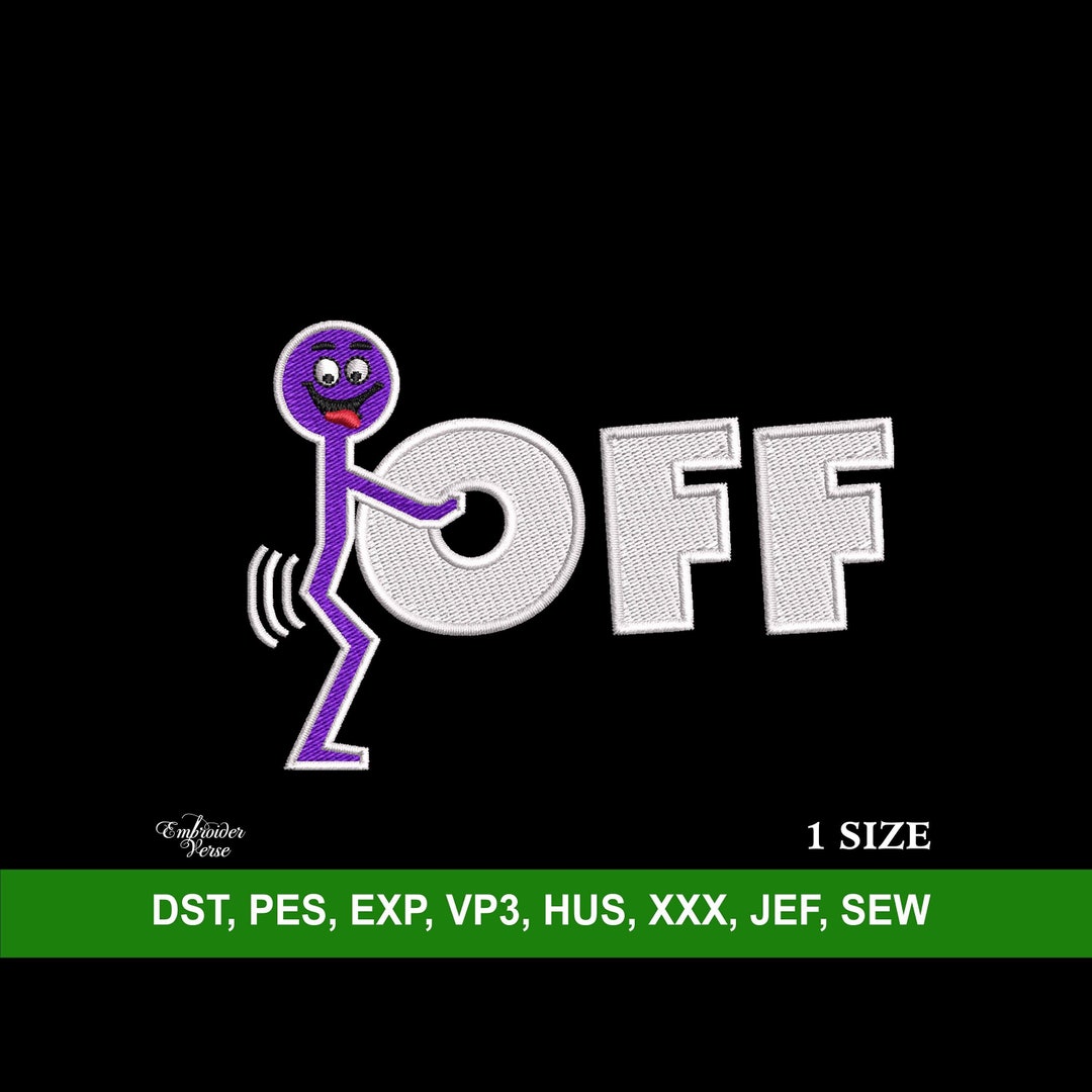 F OFF Funny Embroidery Machine Design File for Hats, Trendy Embroidery ...