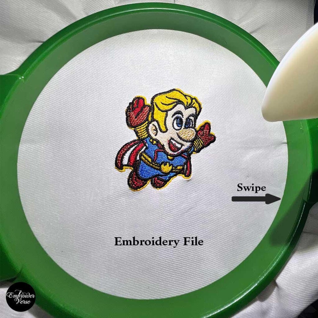 Superhero Cartoon Embroidery Design File for Hats, Embroidery Designs ...