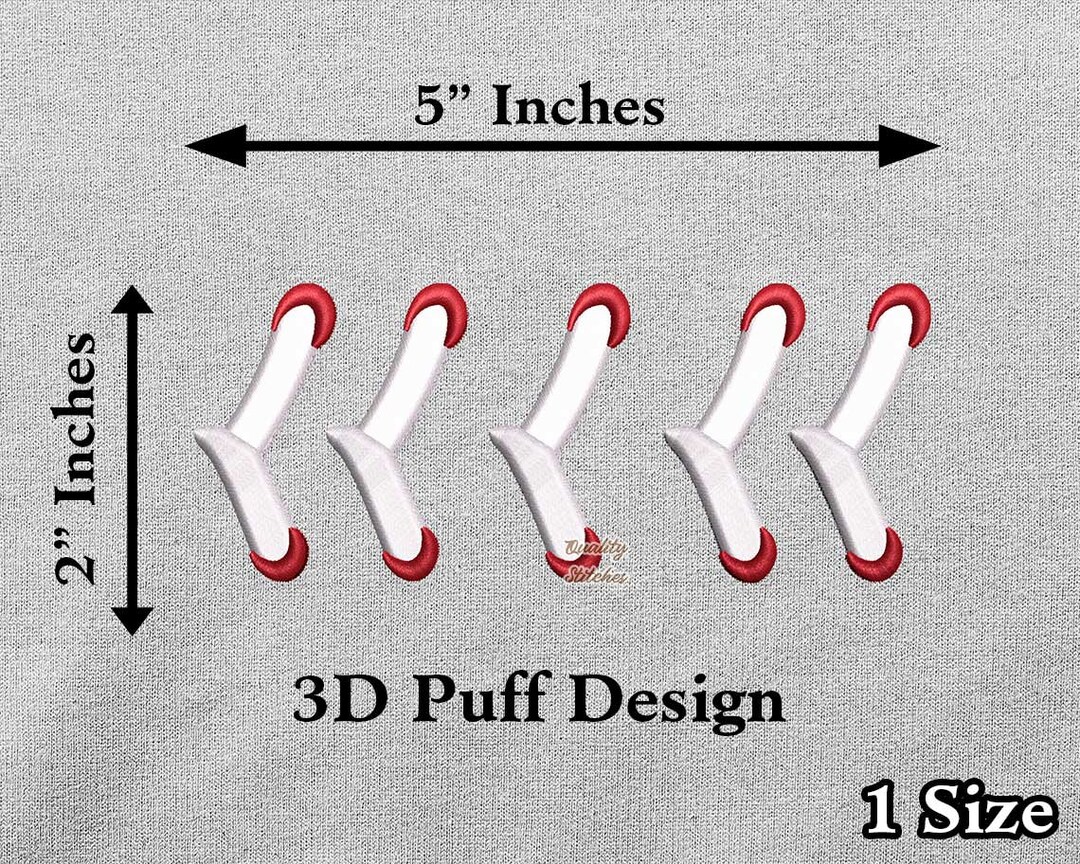 Baseball 3d Puff Machine Embroidery Design Embroidery Designs - Etsy