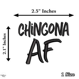Chingona AF Machine Embroidery Designs File for Hats, Trendy Embroidery ...